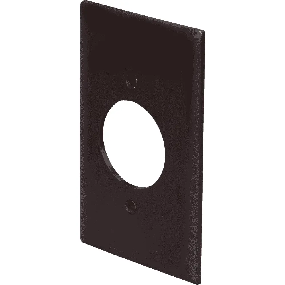 Single-Gang TradeMaster® 1.5938 in. Receptacle Wall Plate, Nylon, Brown