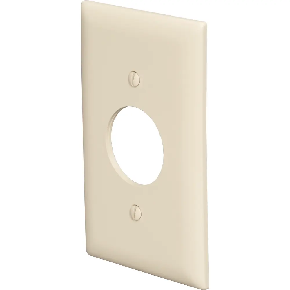 Single-Gang TradeMaster® Single Receptacle Wall Plate, Nylon, Ivory