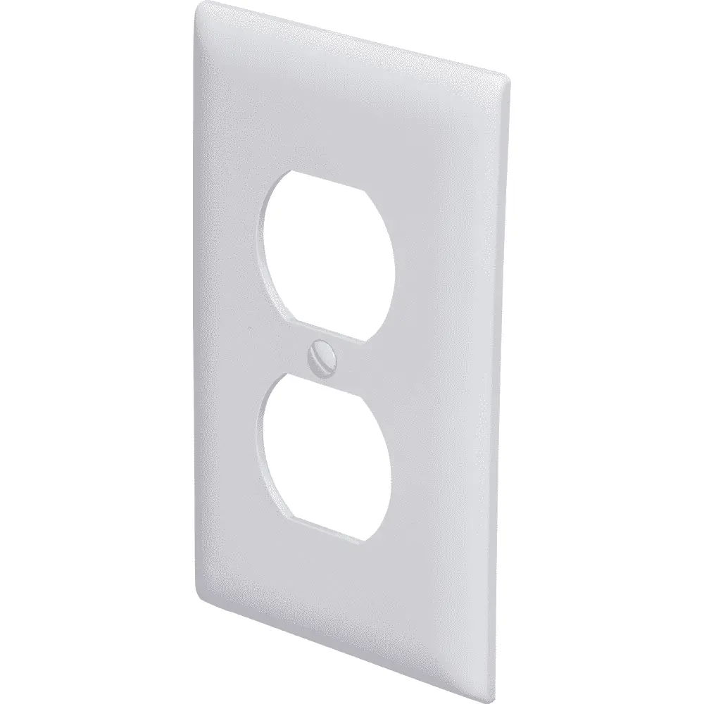 Single-Gang TradeMaster® Duplex Receptacle Wall Plate, Nylon, Gray