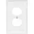 Single-Gang TradeMaster® Duplex Receptacle Wall Plate, Nylon, White