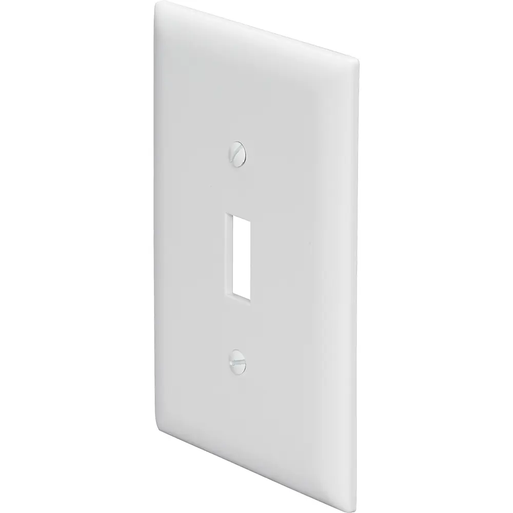 Single-Gang TradeMaster® Toggle Switch Wall Plate, Nylon, Jumbo, White