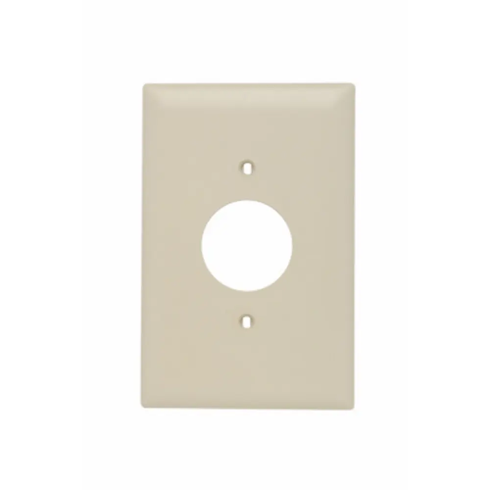 Single-Gang TradeMaster® Single Receptacle Wall Plate, Jumbo, Nylon, Ivory