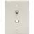Single-Gang Pre-Configured Wall Plate w/ (1) RJ11 Telephone Jack & (1 ...