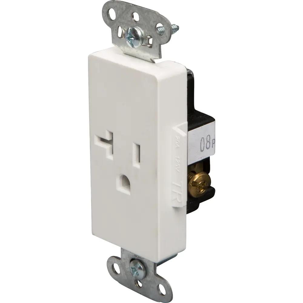 20 A 125 VAC Spec Grade Tamper-Resistant Decorator Duplex Single ...