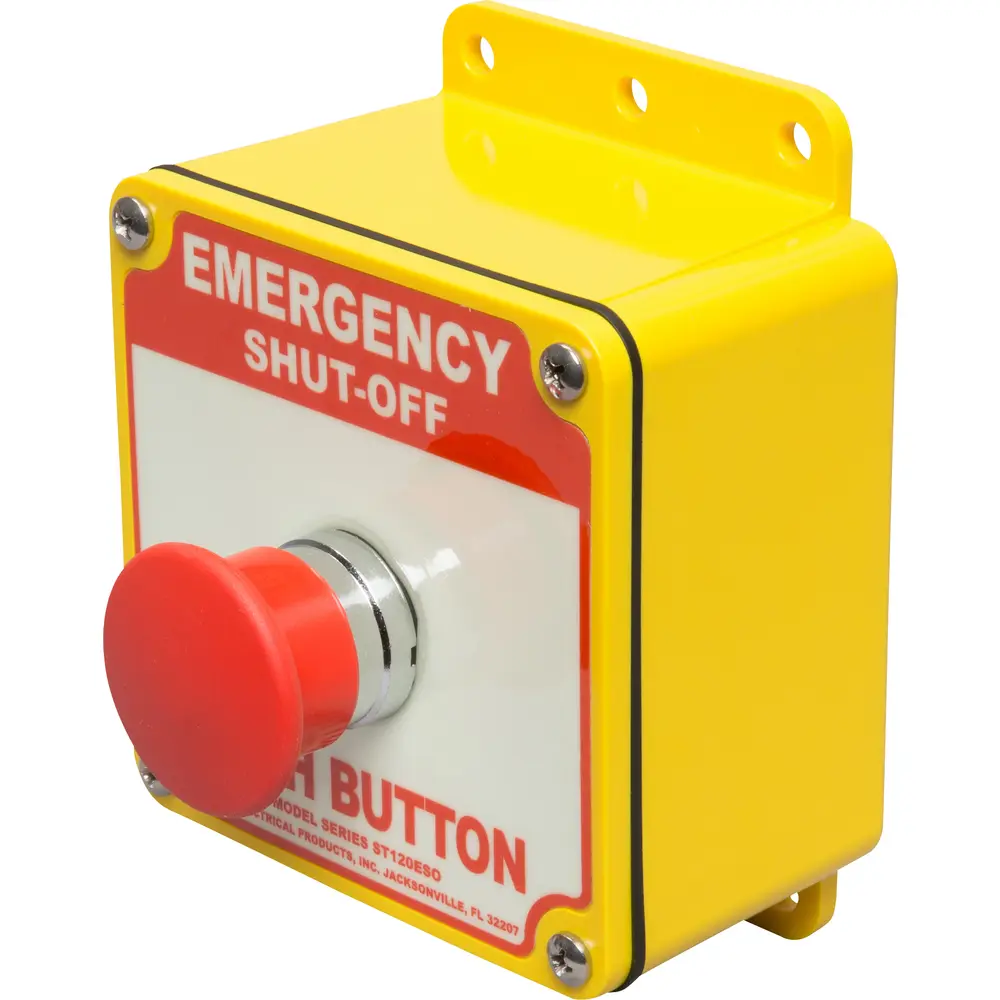 40 mm Emergency Shut-Off Push-Button, Momentary, Red/White