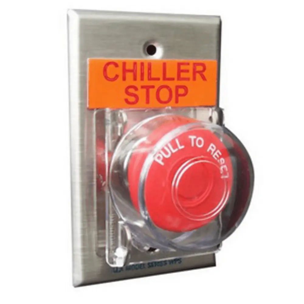 40 mm Emergency Power Off Push-Button Wall Box Station, Maintained, Red