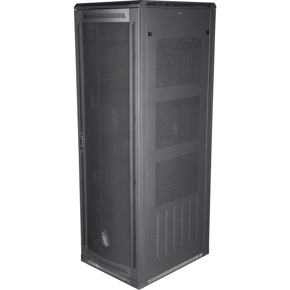27.5" x 36" Floor Enclosure w/ Vented Mesh Door, 45U, Assembled, Black