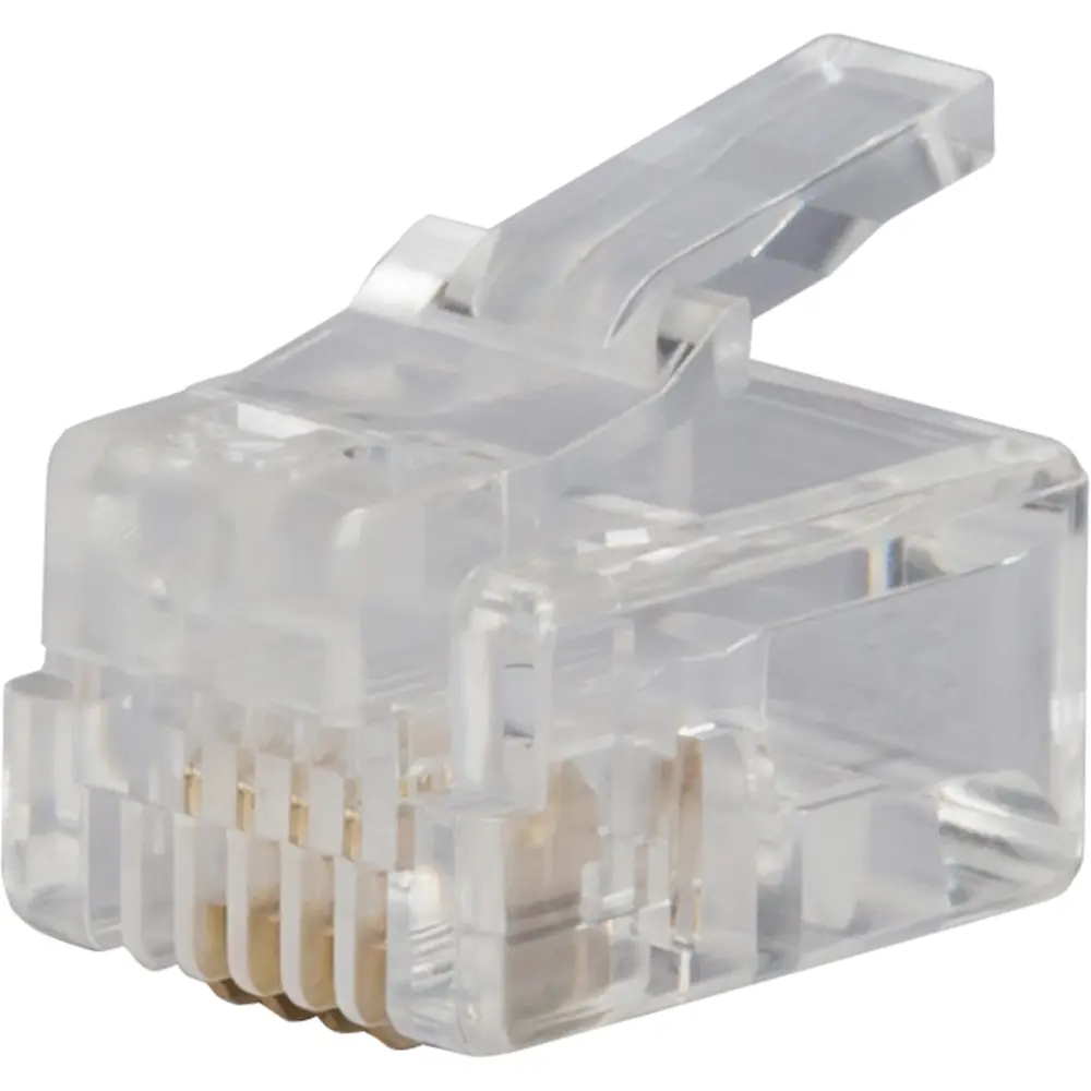 CAT3 Modular Plug, RJ11 6P4C, PVC, Clear