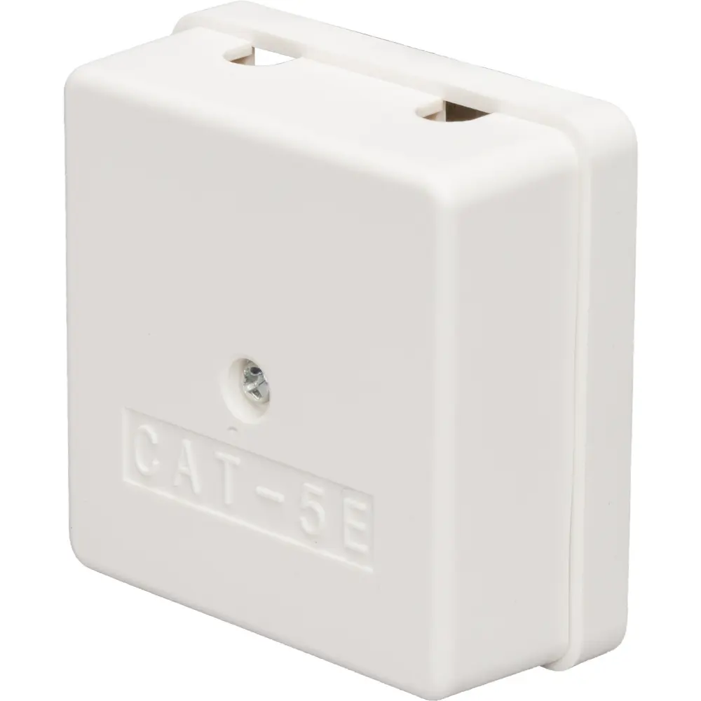 CAT5E Surface Mount Box, Dual Port, RJ45, 8P8C, White