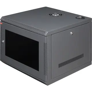 21" x 20" Wall Mount Enclosure w/ Removable Panels, 7U, Black