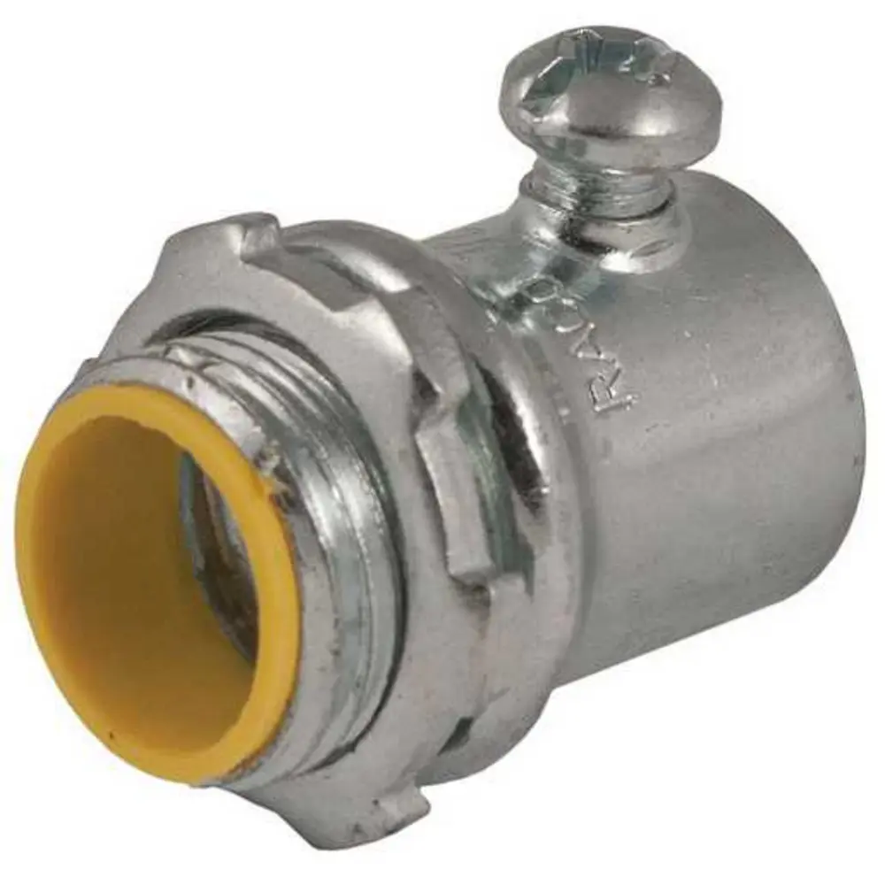 1/2" EMT Insulated Set Screw Compression Connector, Steel