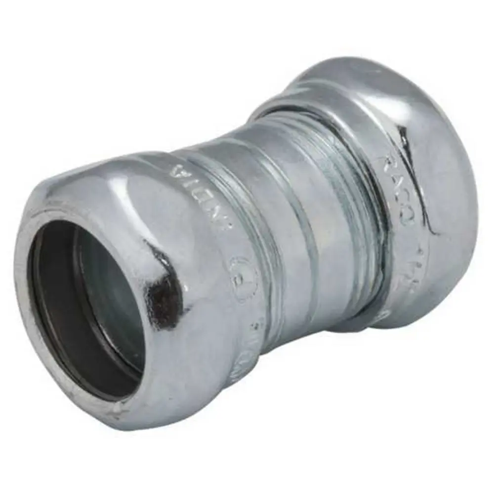 Compression Coupling, EMT, 3/4 In., Steel, Gray