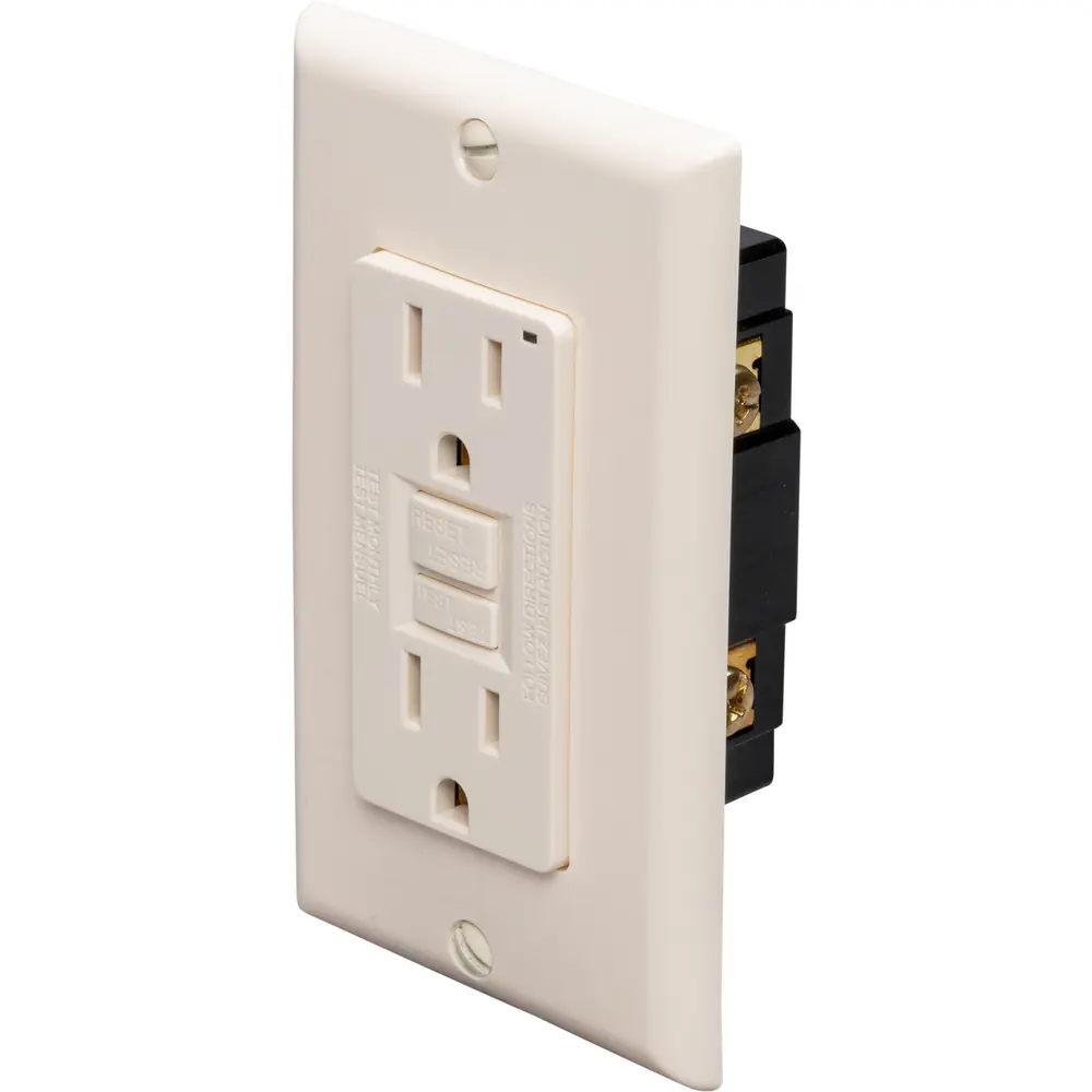 15A 125V Self-Test GFCI Receptacle, Light Almond