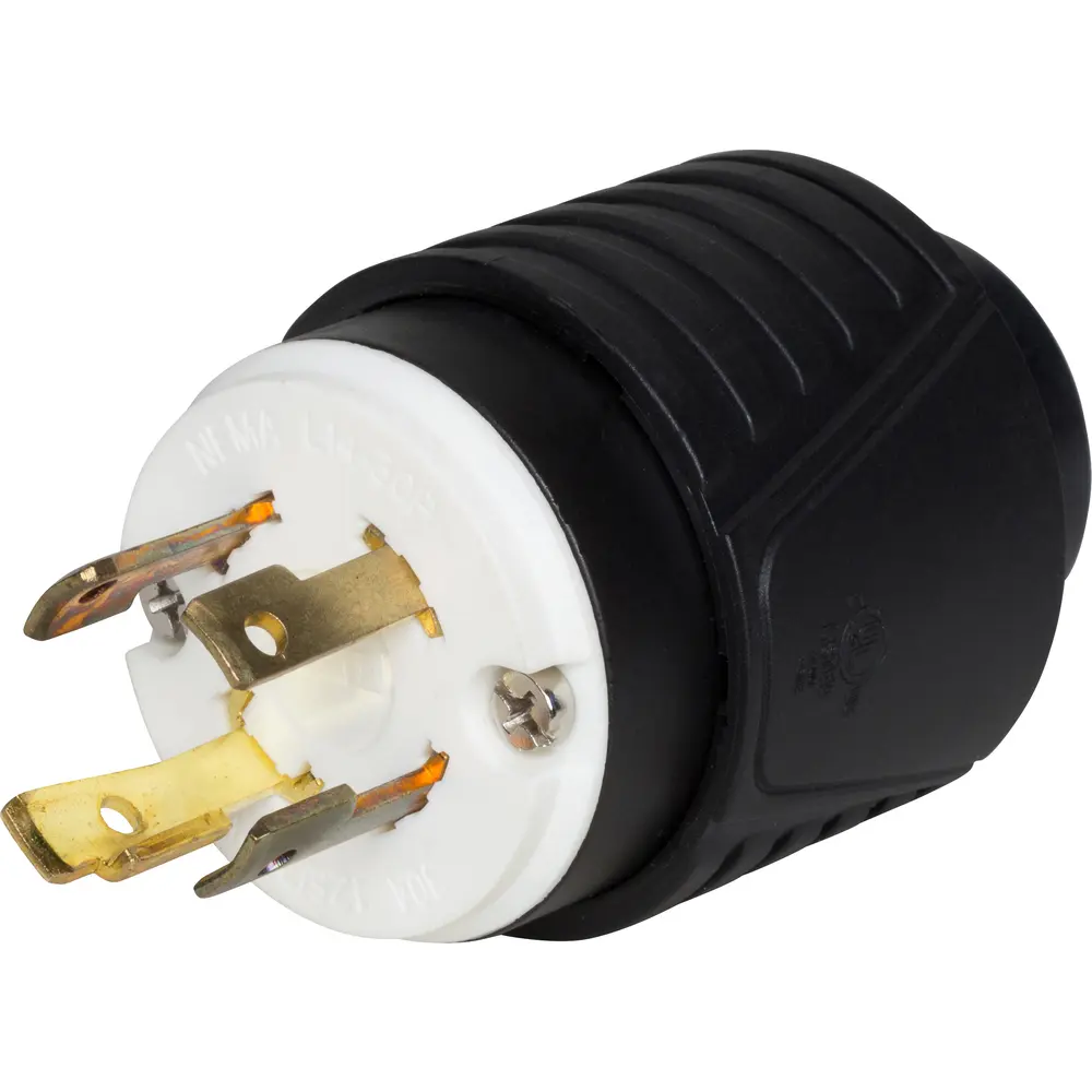 30A Locking Plug, 3-Pole, 4-Wire, 125/250 VAC