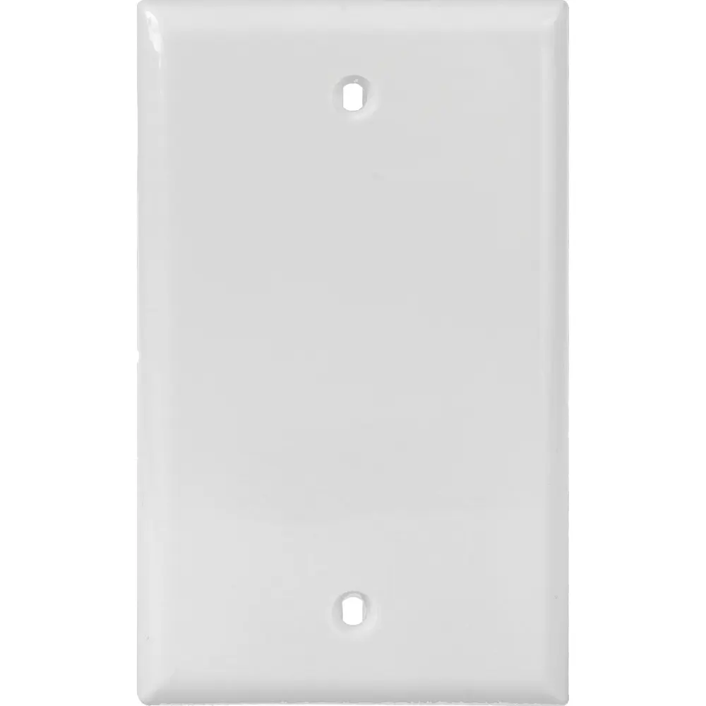 Single-Gang Blank Wall Plate, White