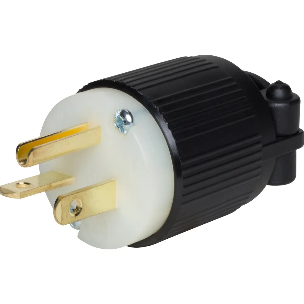 15A, 2-Pole 3-Wire Straight Blade Plug, 125 VAC, NEMA 5-20P