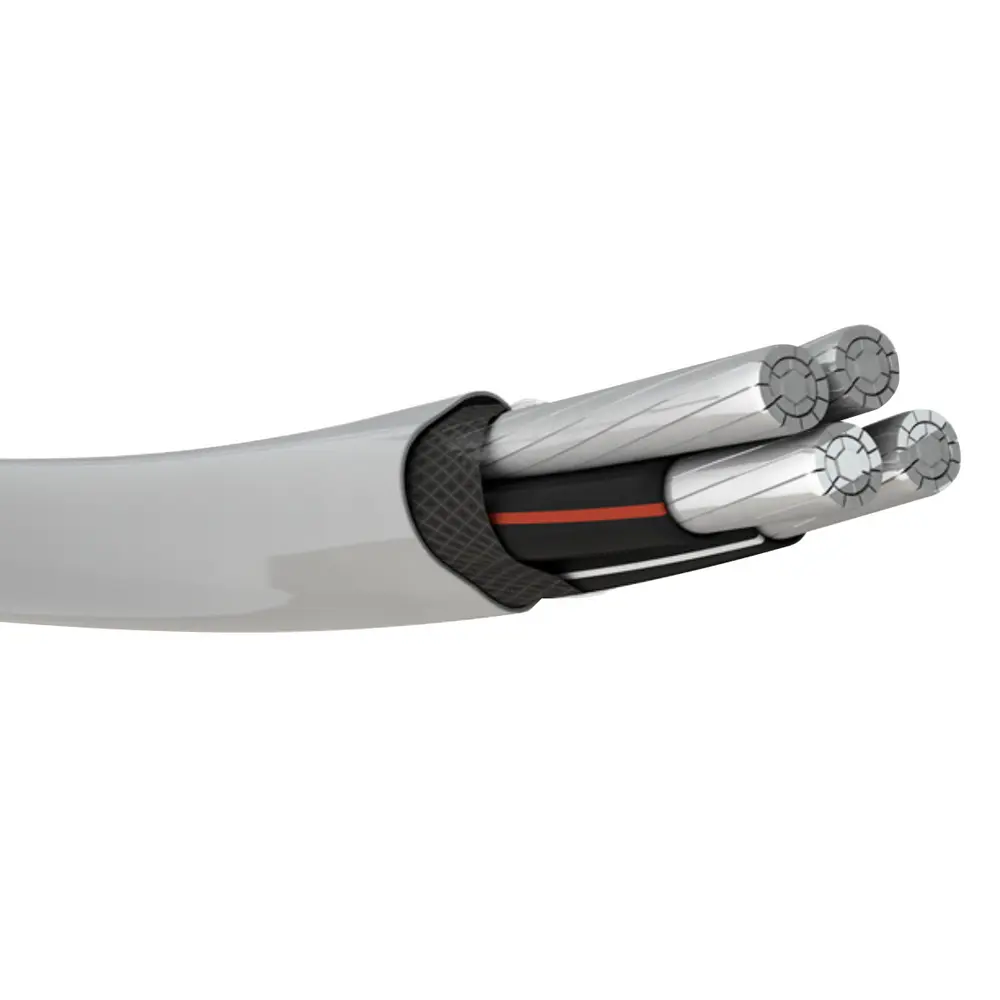 8AWG, Stranded, Service Entrance Cable, Aluminum, 3 Conductor w/ Ground ...