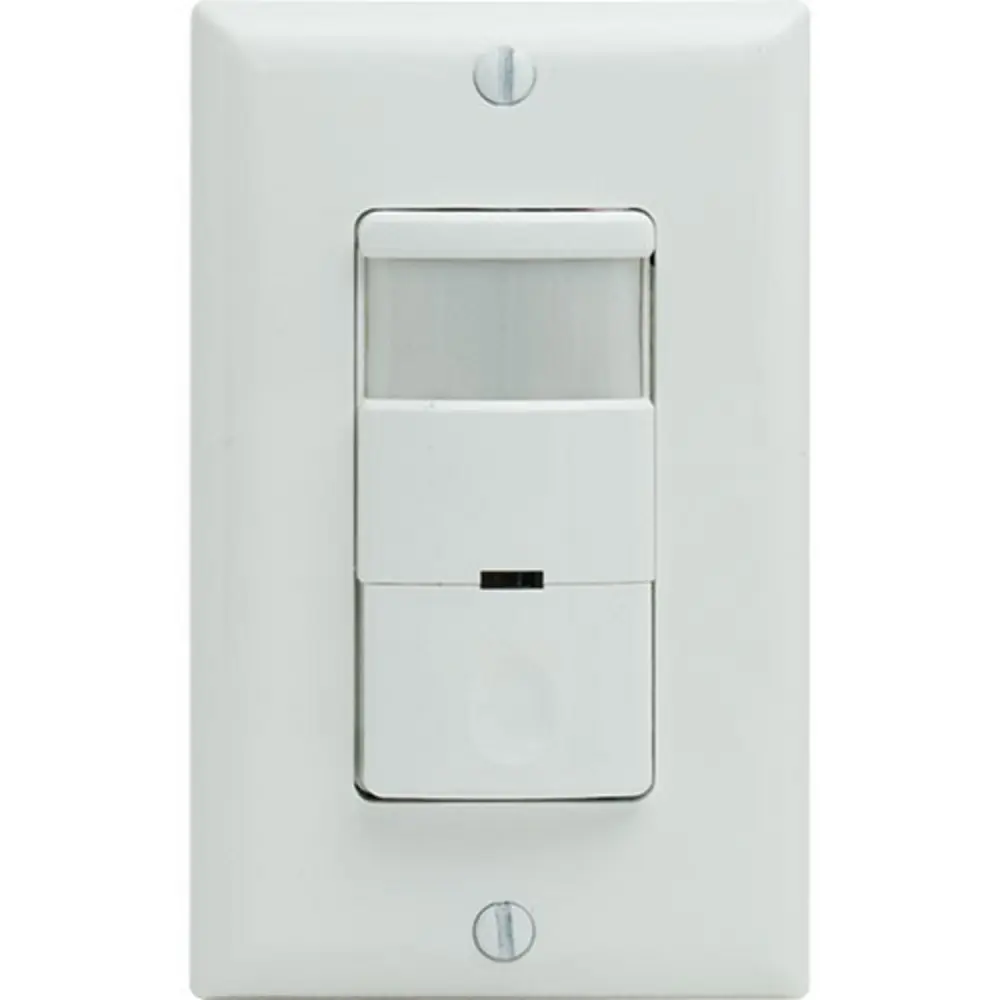 15A Single Pole Passive Infrared Wall Mount Occupancy Sensor, 120 VAC