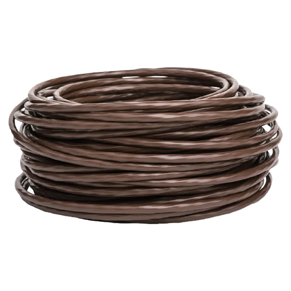 Thermostat Wire, 20AWG, Solid, Copper, 2 Conductor, Brown, Reel of 500ft