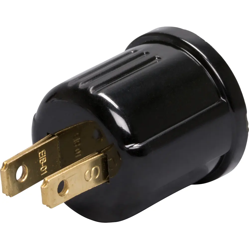 125 VAC Polarized Socket Outlet Adapter, Brown