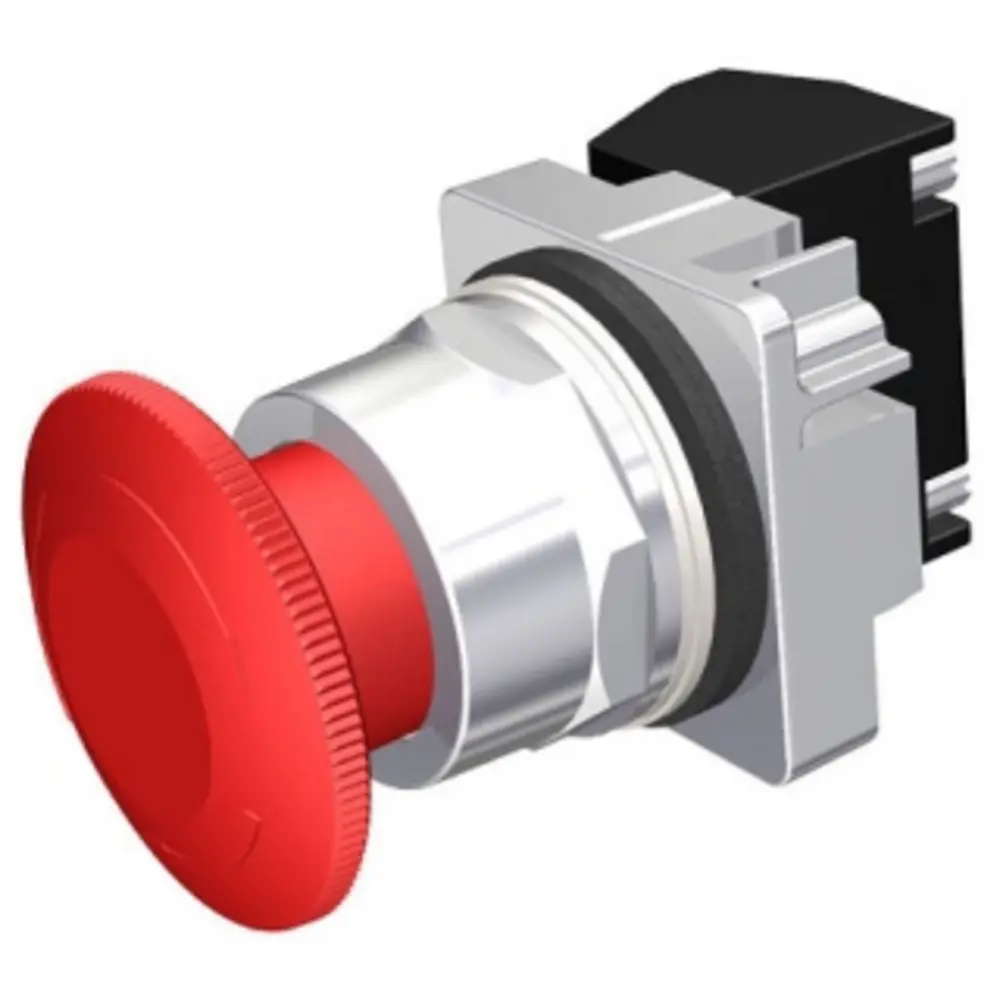 30 mm Heavy Duty Twist Release Mushroom Head Push Button, Red ...