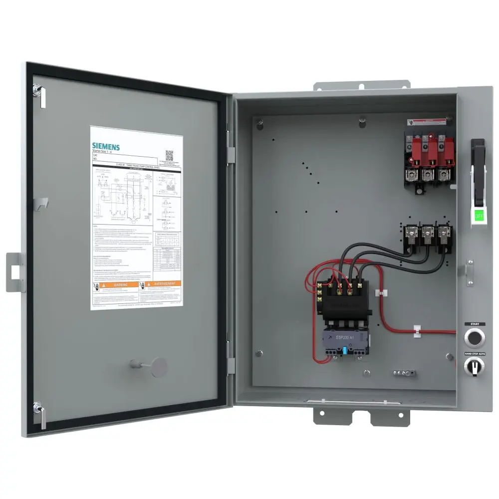 3-12 A 220-240/440-480 VAC 3-Phase Pump Control Panel w/ Fusible ...