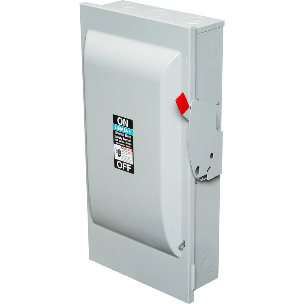 200 A 240 VAC 3-Pole Disconnect Switch, Fused NEMA 1 General Duty