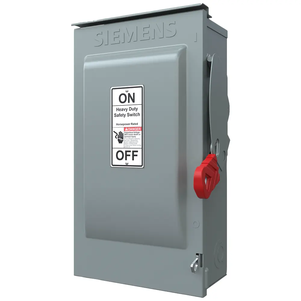 60 A 600 VAC 3-Pole Safety Switch, Non-Fused NEMA 1 Heavy Duty