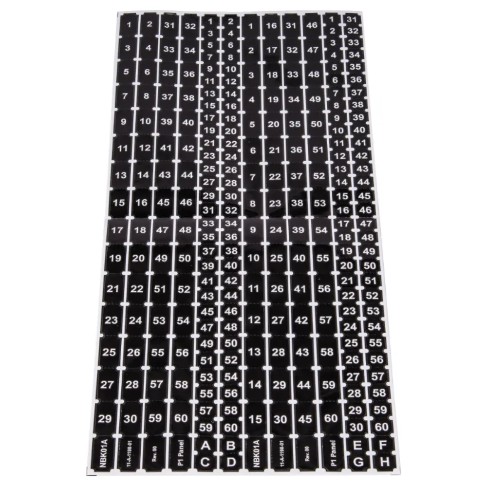 Stick-On Numbers, 1-60