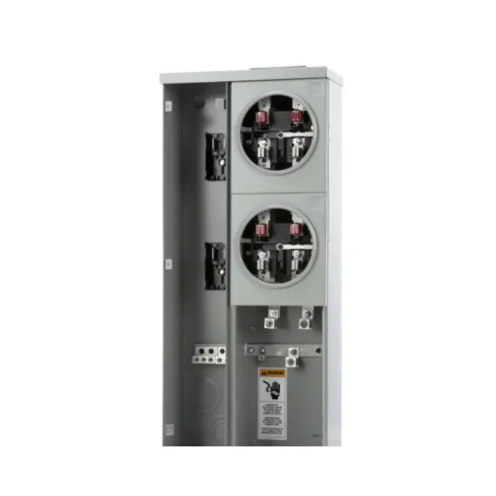 200 A 120/240 VAC 2-Position Single-Phase 4-Jaw Ringed Meter Stack, OH/UG