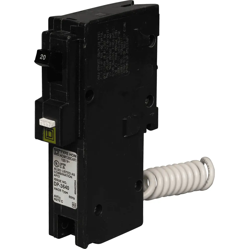 20 A Single-Pole 120 VAC Homeline™ Pigtail Combo Arc Fault Circuit Breaker