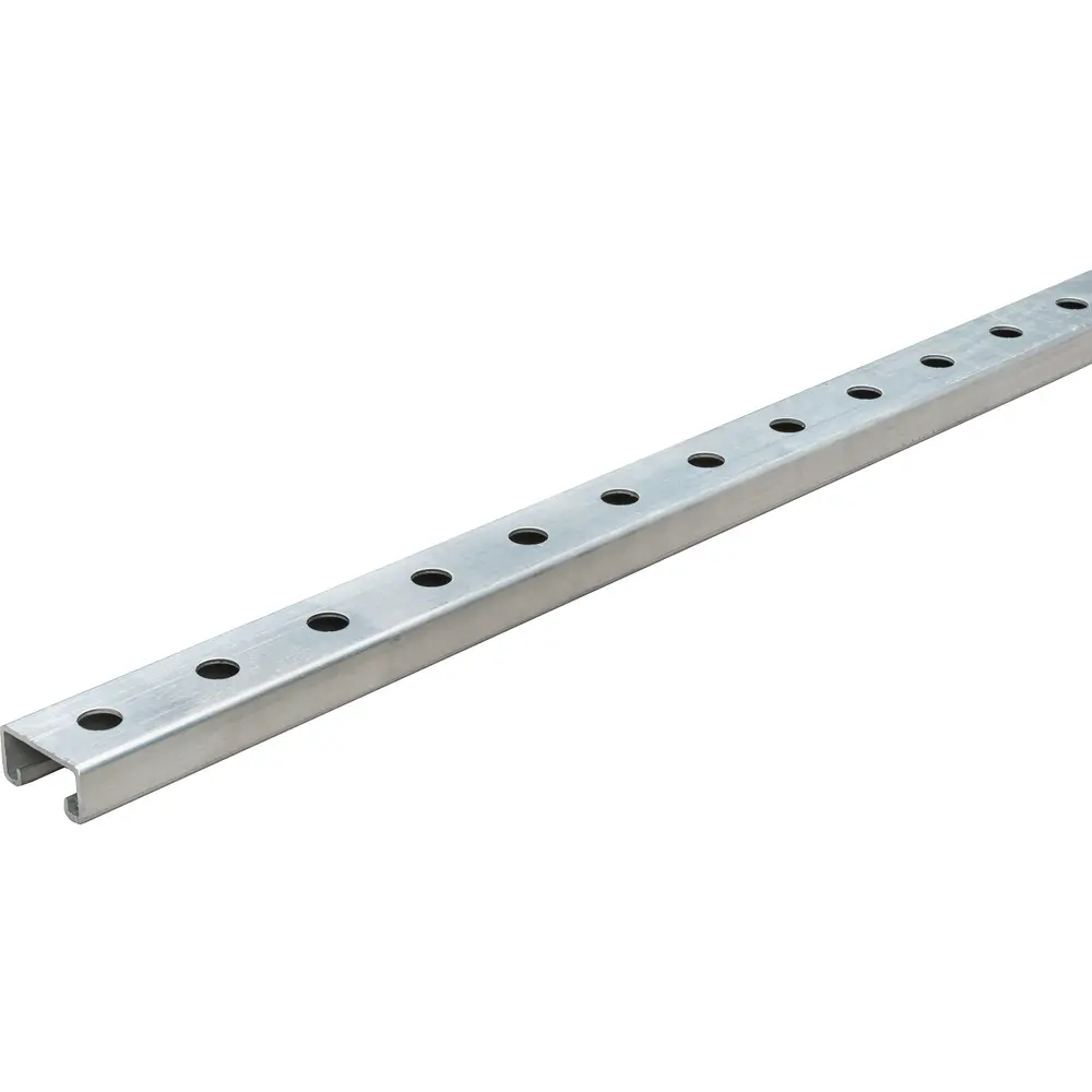 Strut Channel, 10', 14 AWG, Slotted Holes, 9/16" DIA., Hot-Dipped Galv ...