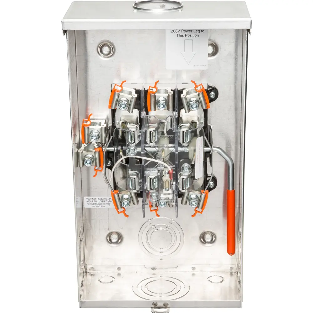 200 A 600 VAC 7-Jaw Ringless Meter Socket, Single Position, Lever ...