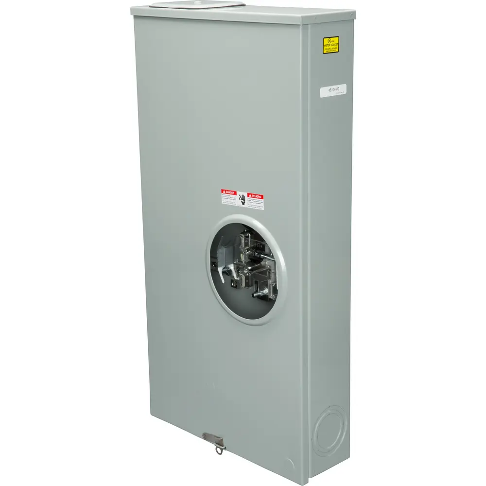 320 A 600 VAC 4-Jaw Ringless Single-Position Meter Socket, Lever Bypass ...