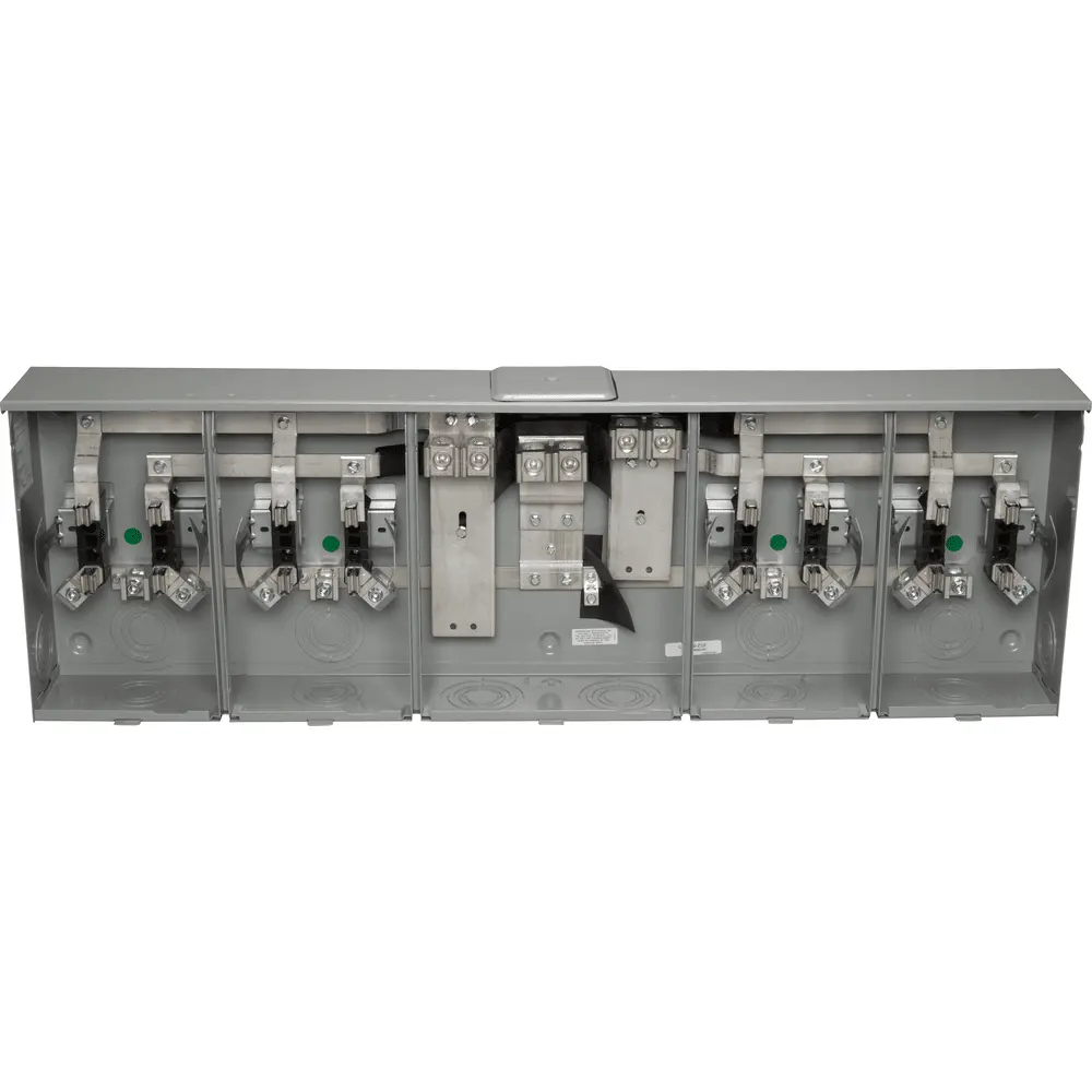 200 A 600 VAC 4-Position 4-Jaw Ringless Meter Socket w/ Large Closure ...