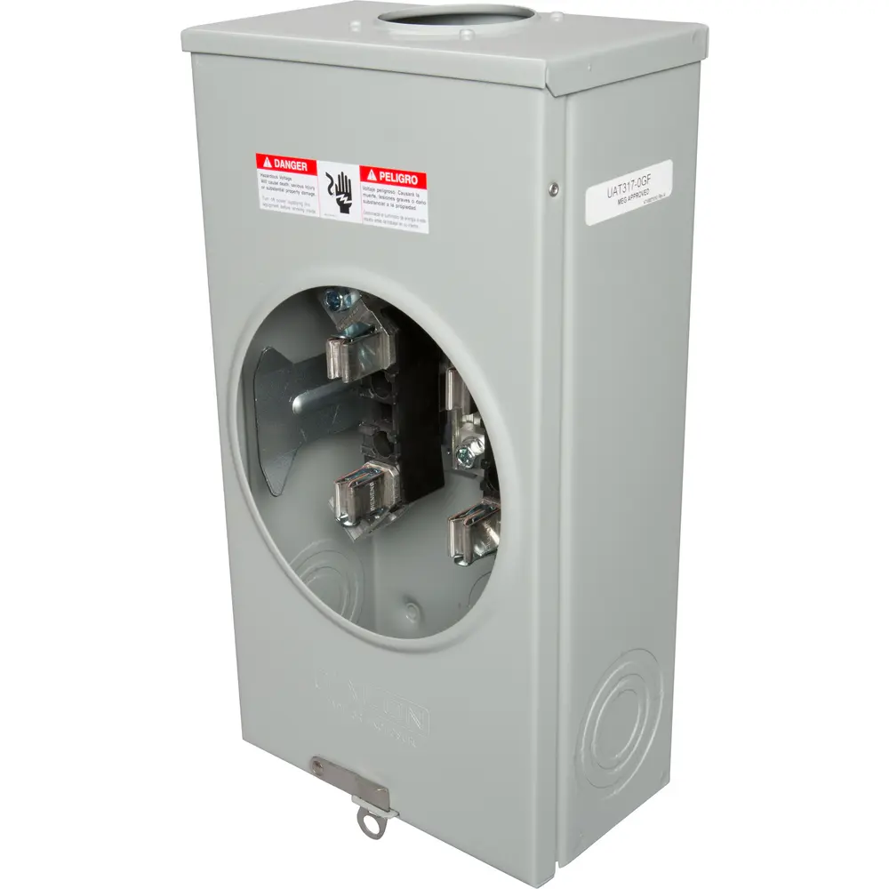 200 A Single-Position 4-Jaw Ringless Meter Socket w/ Hub Opening, OH