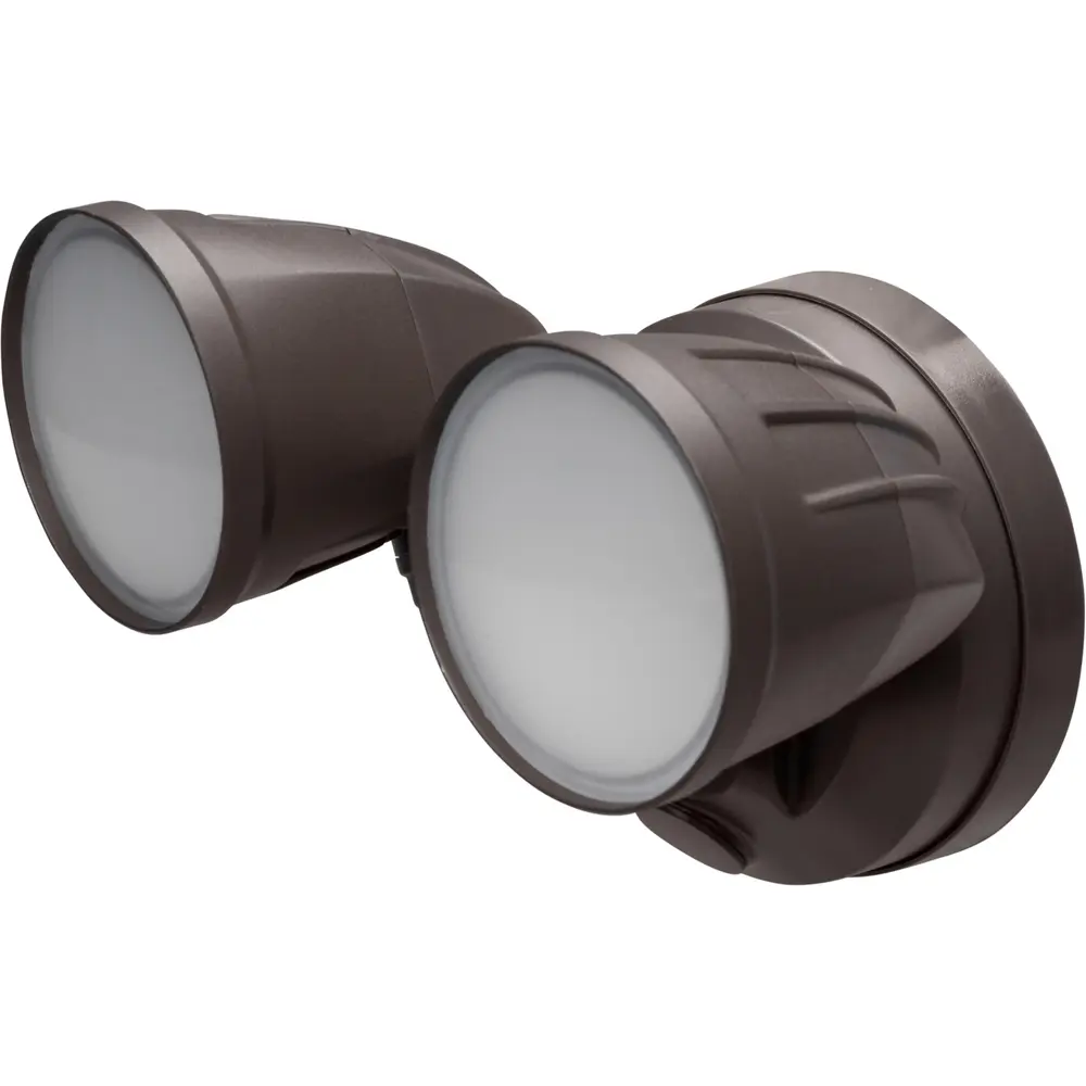 120-277 VAC LED 2 Head Security Light Only, Bronze