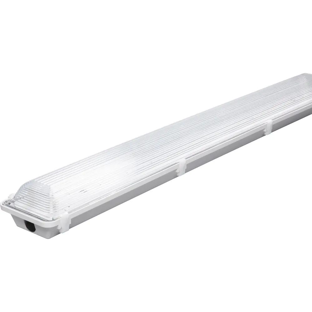 Light Fixture, Vapor Tight, 120-277V, 32W, 4ft, 2-Lamp, T8 Fluor, Polycarb