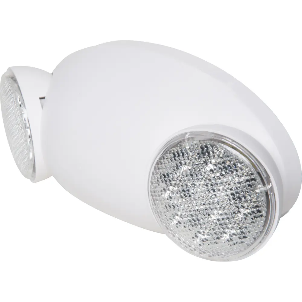 Emergency Lighting Fixture, 120/277V, 3W, 2 Lamp, Thermoplastic, White