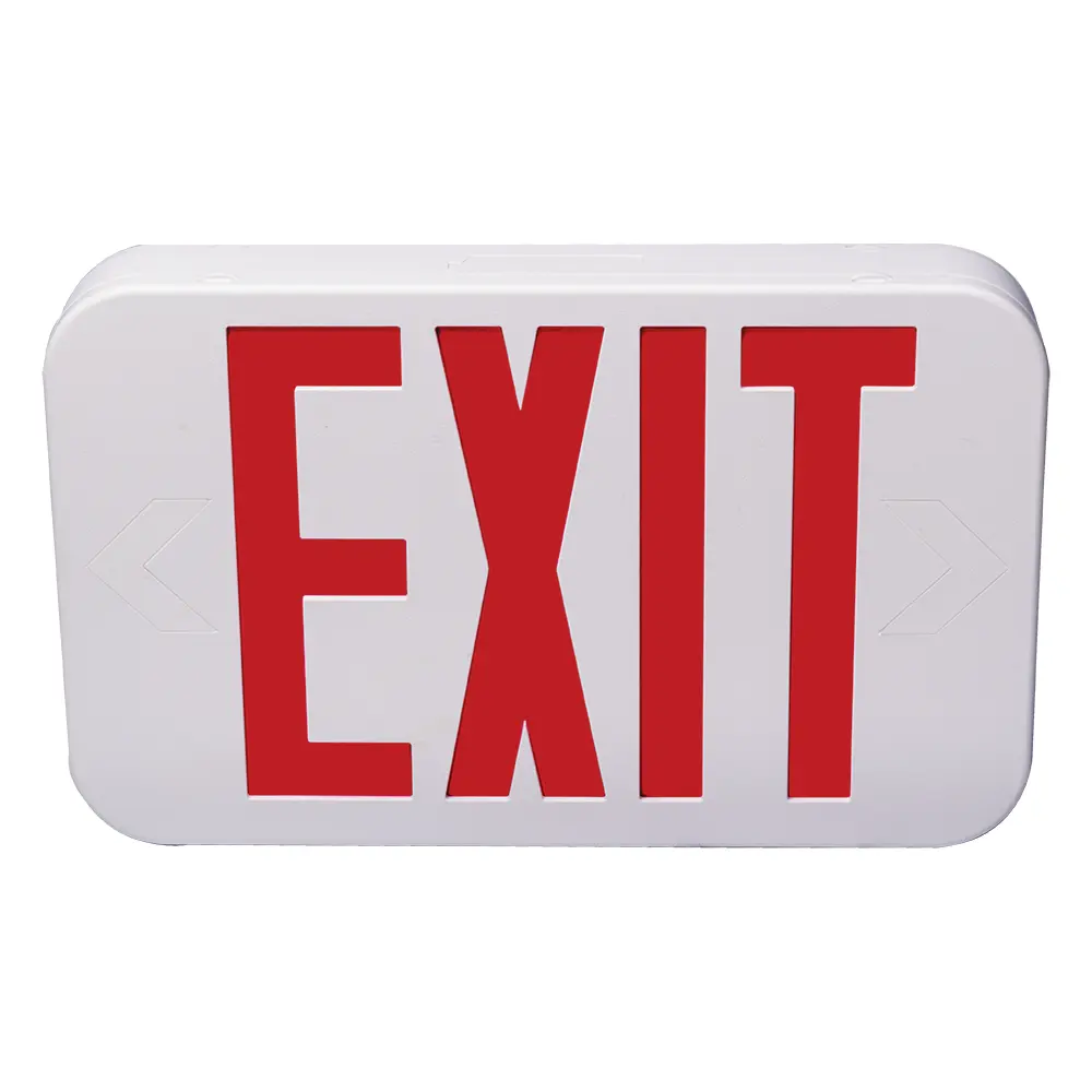 120/277 VAC Slim LED Exit Sign, Multi-Color Selectable, Emergency Backup