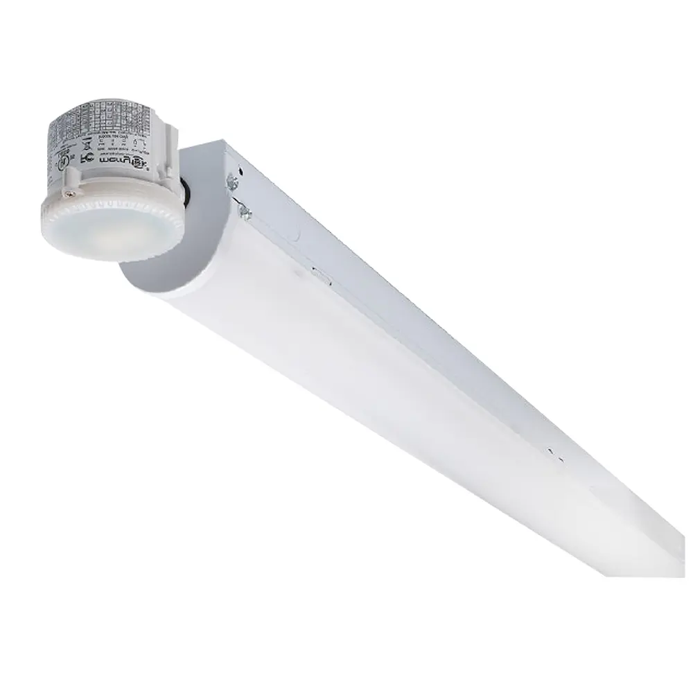 120-277 VAC 4 ft. LED Narrow Strip Light w/ Lens, 3000 lm, 3500K