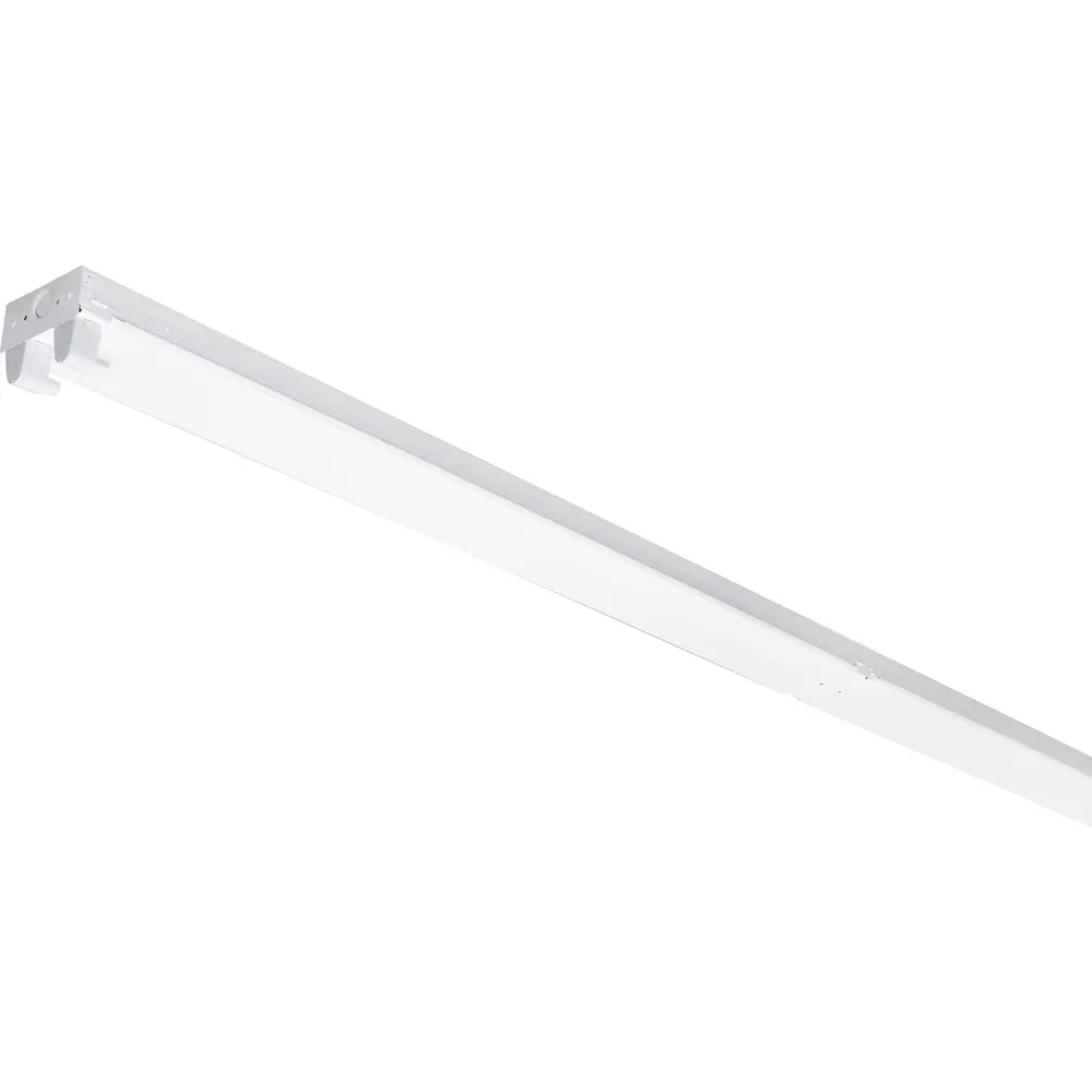 120-277 VAC 8 ft. 2-Lamp Wide Strip, Double-Ended, Single Pin Lamp Holder