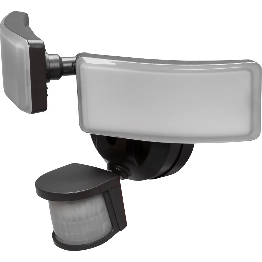 120 VAC 32 W LED 2-Head Security Light w/ 180° Motion Senor, 30K/40K ...