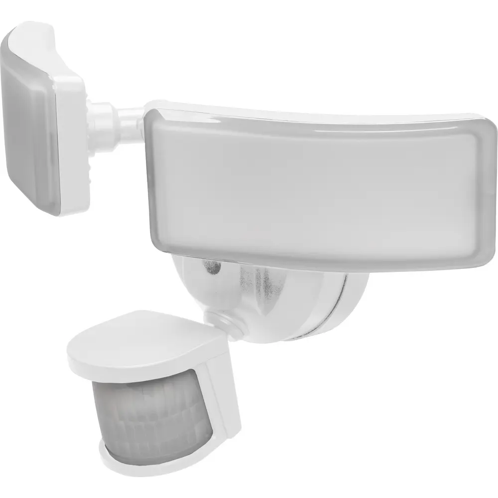 120 VAC 32 W LED 2-Head Security Light w/ 180° Motion Senor, 30K/40K ...