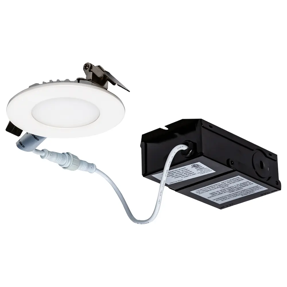 7.5 W 120 VAC 3 in. Round Low Profile LED Down Light, 3000K, White