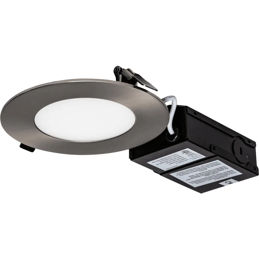 10.5 W 120 VAC 4 in. Round Low Profile LED Down Light, 4000K, Satin