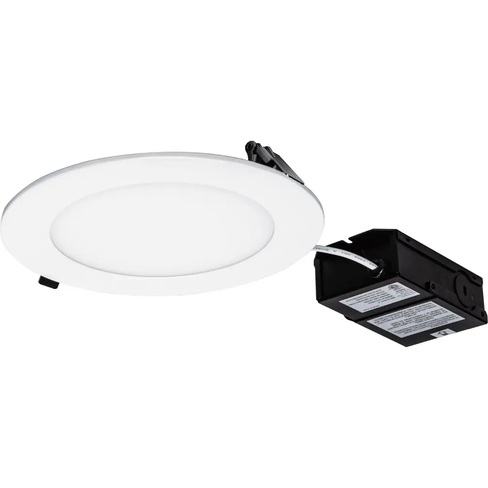 13.5 W 120 VAC 6 in. Round Low Profile LED Down Light, 2700K, White