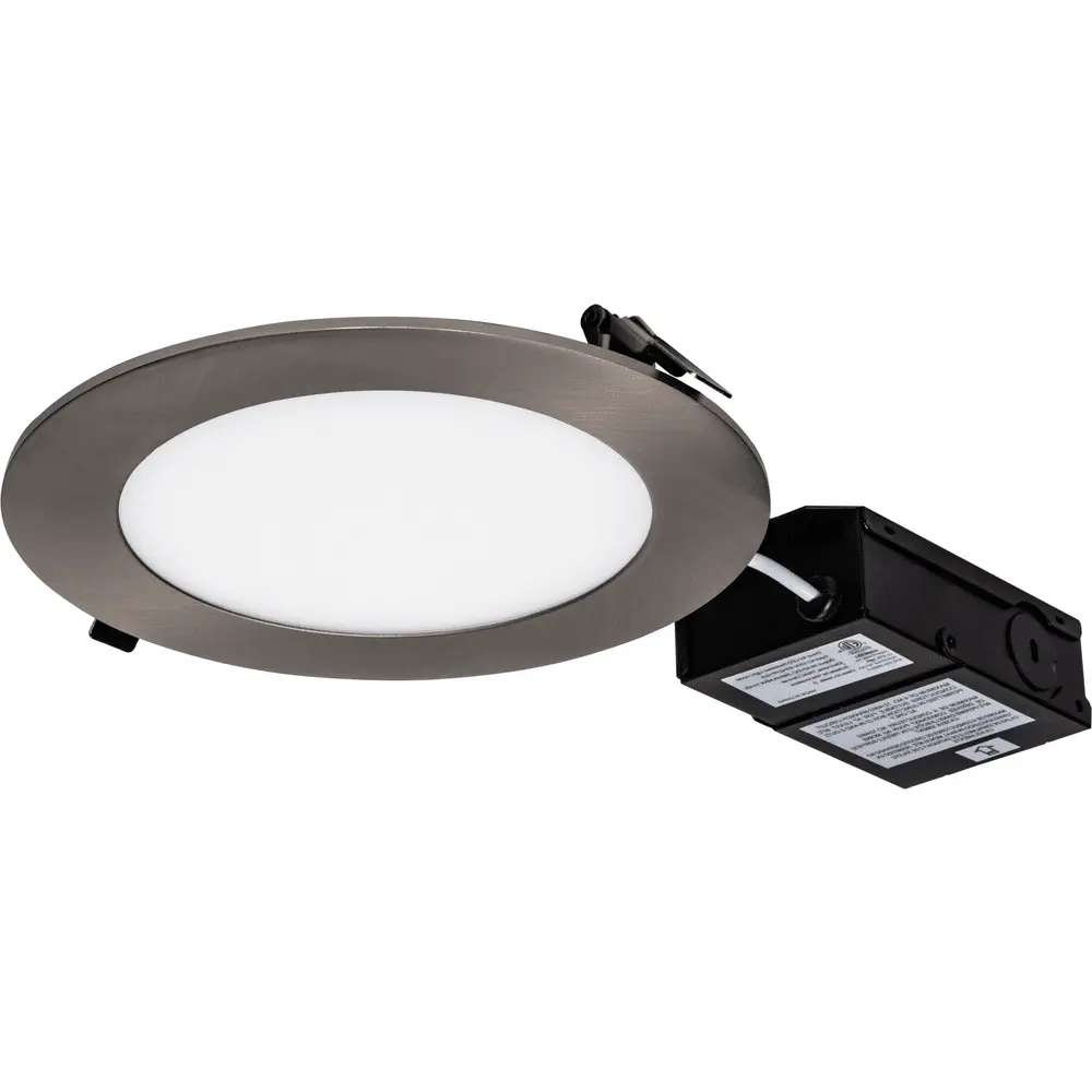 13.5 W 120 VAC 6 in. Round Low Profile LED Down Light, 3000K, Satin