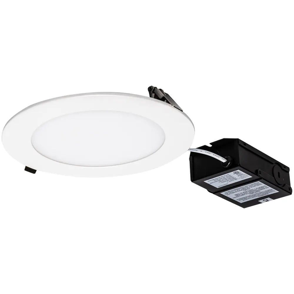 6" Low Profile LED Down Light, IC Rated, Wet Location Rated, White
