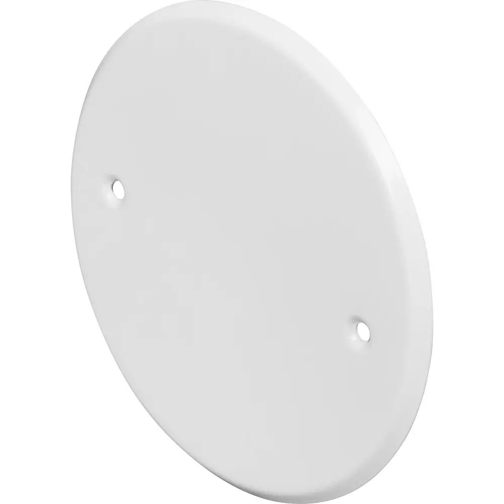 3 in. Round Ceiling Outlet Box Cover, White